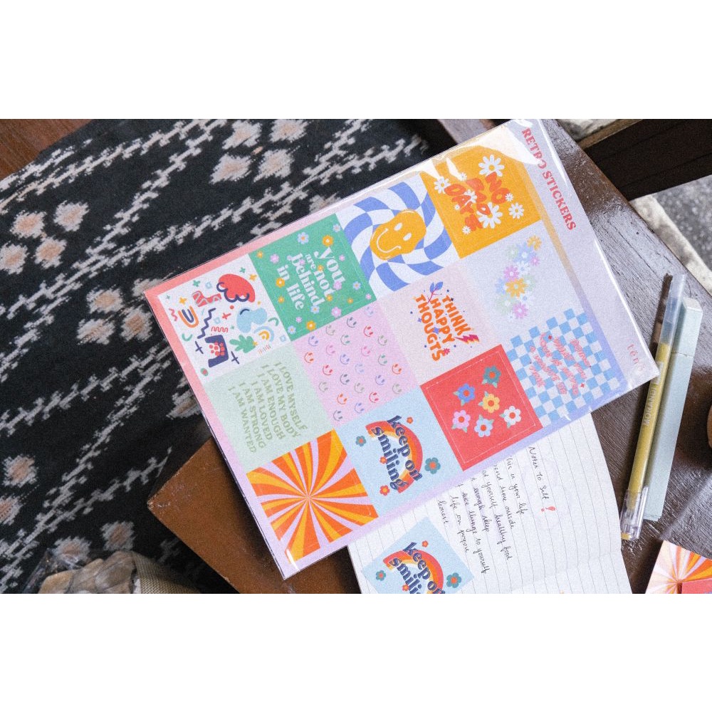 Jual TENO Journal Sticker Sheet / Stiker Kiss Cut | Shopee Indonesia
