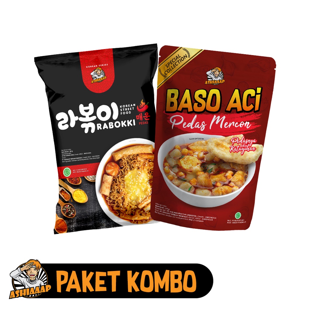 Jual Ashiaaap Kombo Rabokki + Baso Aci Mercon Super Hemat | Shopee ...