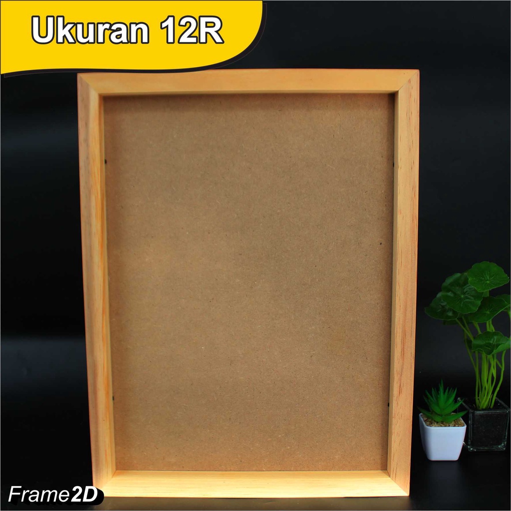 Jual bingkai foto 2d ukuran 12R 30x40cm natural kayu pinus | Shopee ...