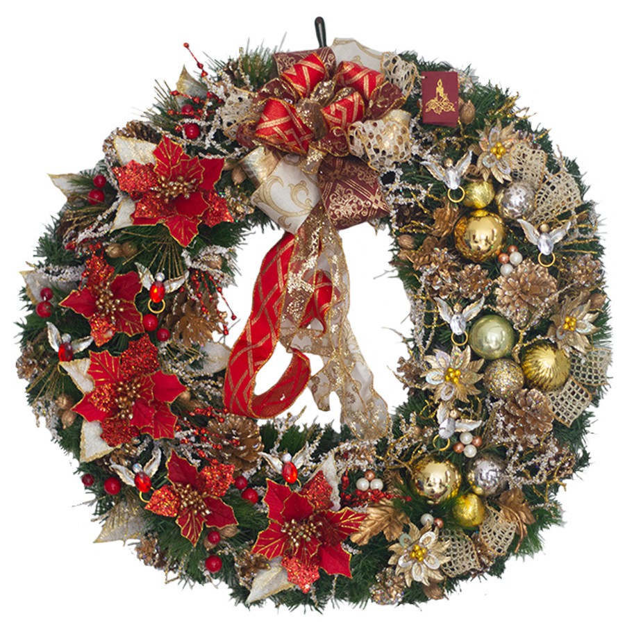 Jual EASY DECORATION Krans Natal / Wreath King Bunga Hiasan Dekorasi ...