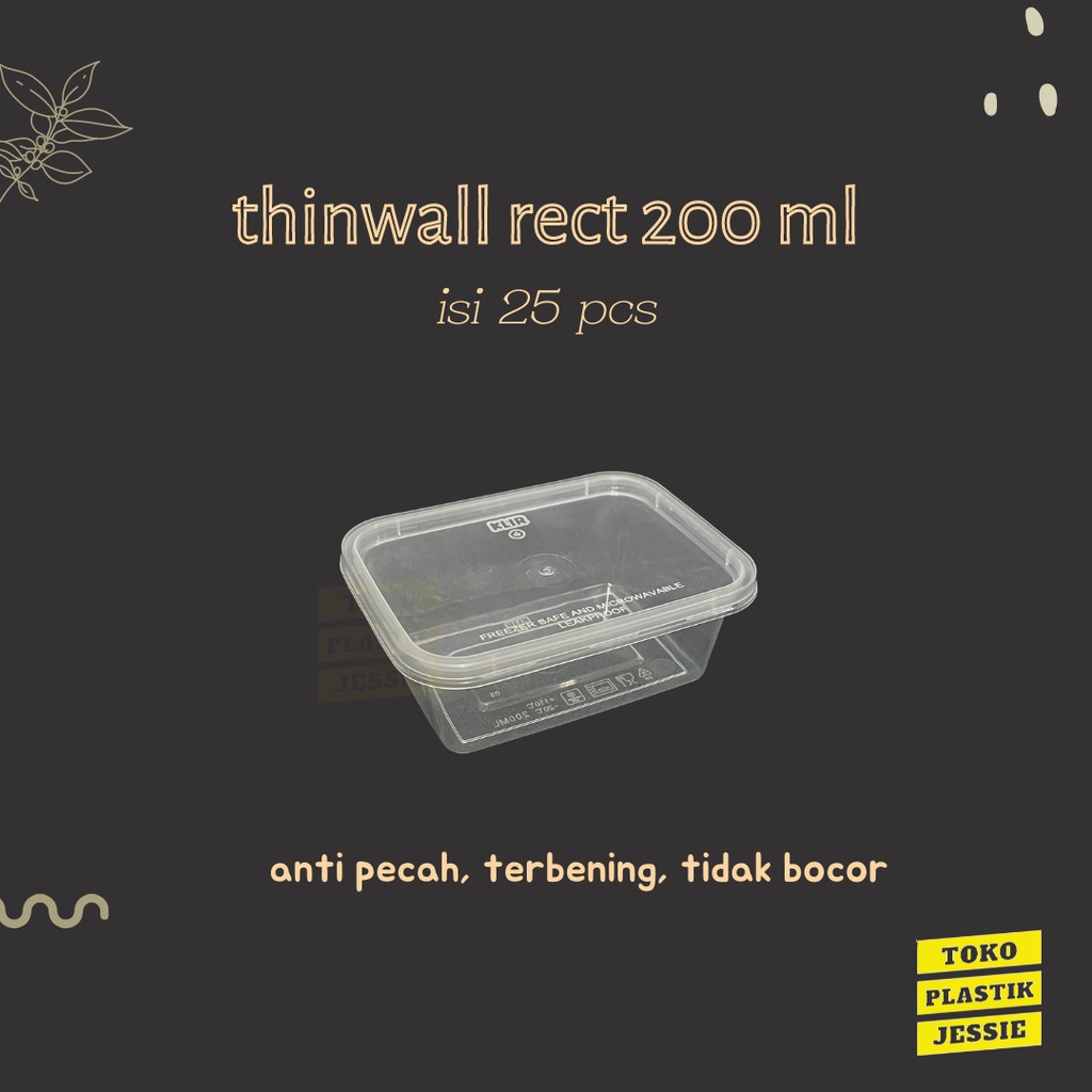 Jual thinwall rect / persegi panjang MINI 200 ml KLIR isi 25 pcs | Shopee Indonesia