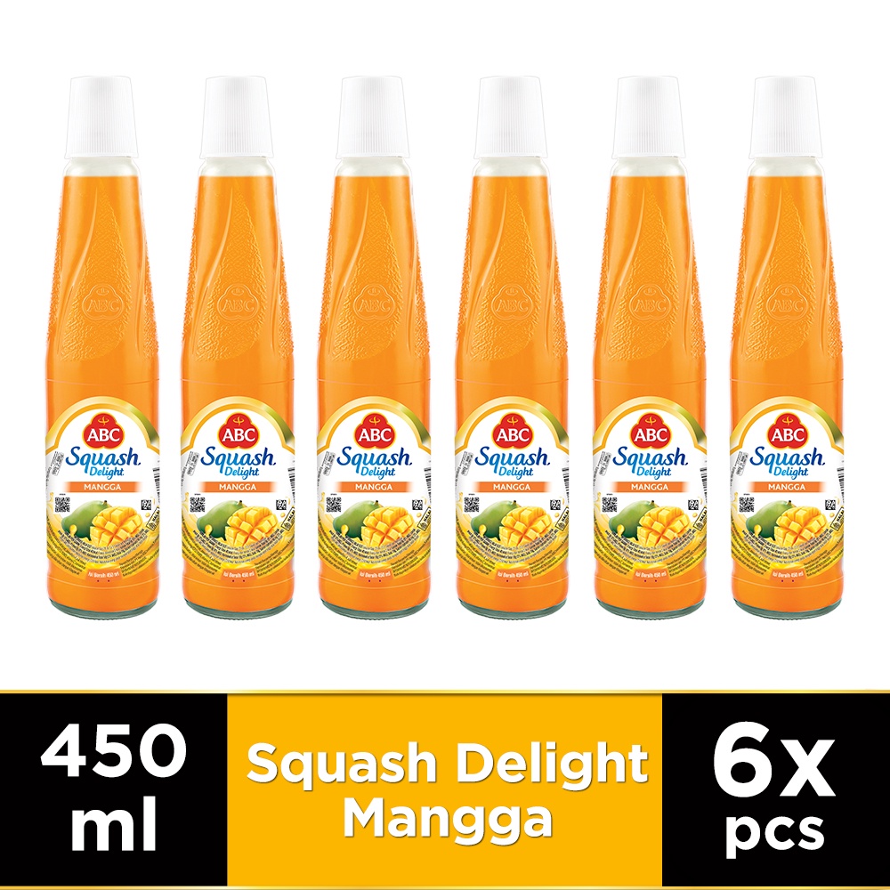 Jual ABC Sirup Squash Delight Mangga 450 ml - Multi Pack 6 pcs | Shopee ...