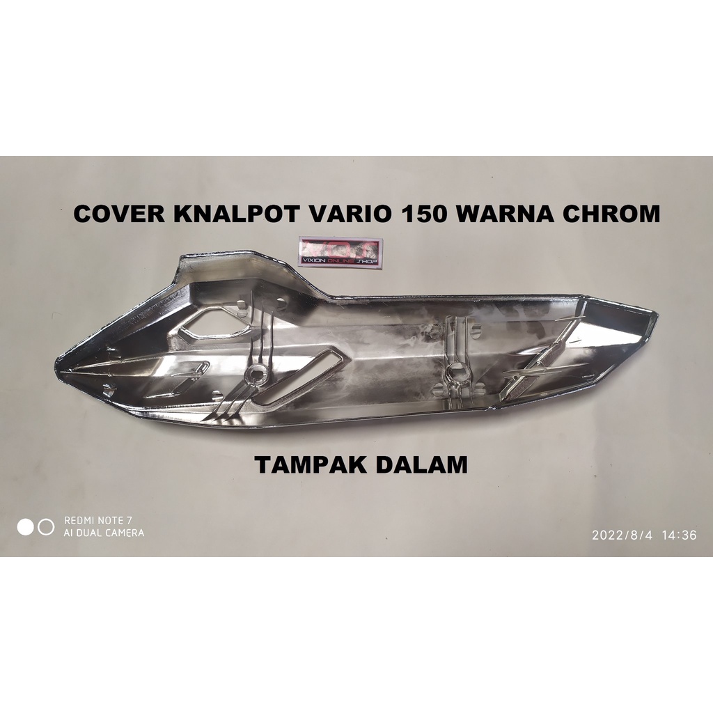Jual COVER KNALPOT VARIO 150 BAHAN PLASTIK WARNA CHROM | Shopee Indonesia