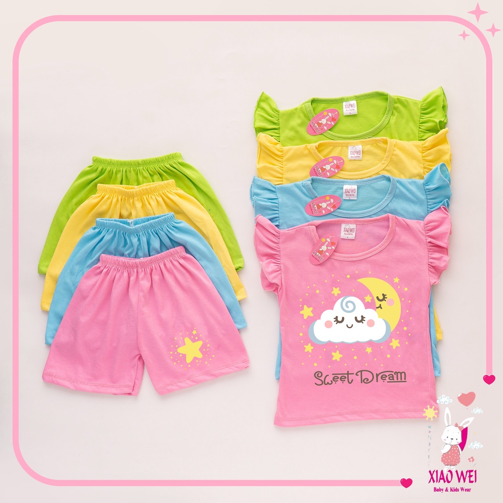 Jual Setelan Anak Perempuan Ruffle Sweet Dreams/ Setelan Bayi Perempuan ...