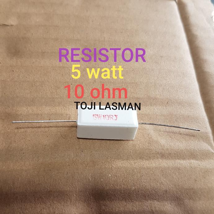 Jual 10 Ohm 5Watt Resistor Kapur Balok 5W10Rj 10 Ohm 5W 5Watt 5 W Watt | Shopee Indonesia