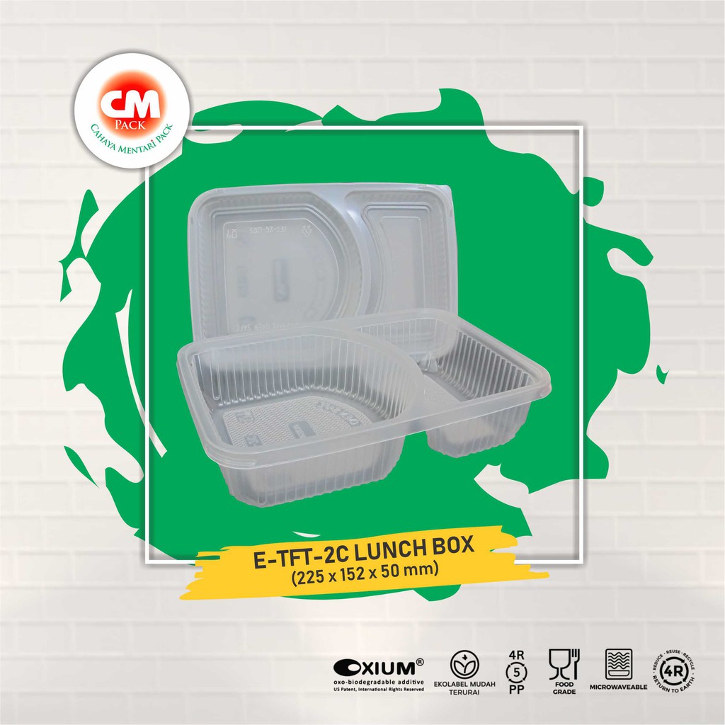 Jual ECORASA E-TFT-2C-SET LUNCH BOX ( ISI 50 SET ) | Shopee Indonesia