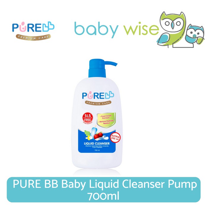 Jual PURE BB Baby Liquid Cleanser Pump 700ml | Shopee Indonesia
