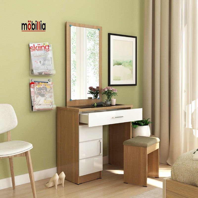 Jual olympic meja rias lemari rias minimalis free stool | Shopee Indonesia