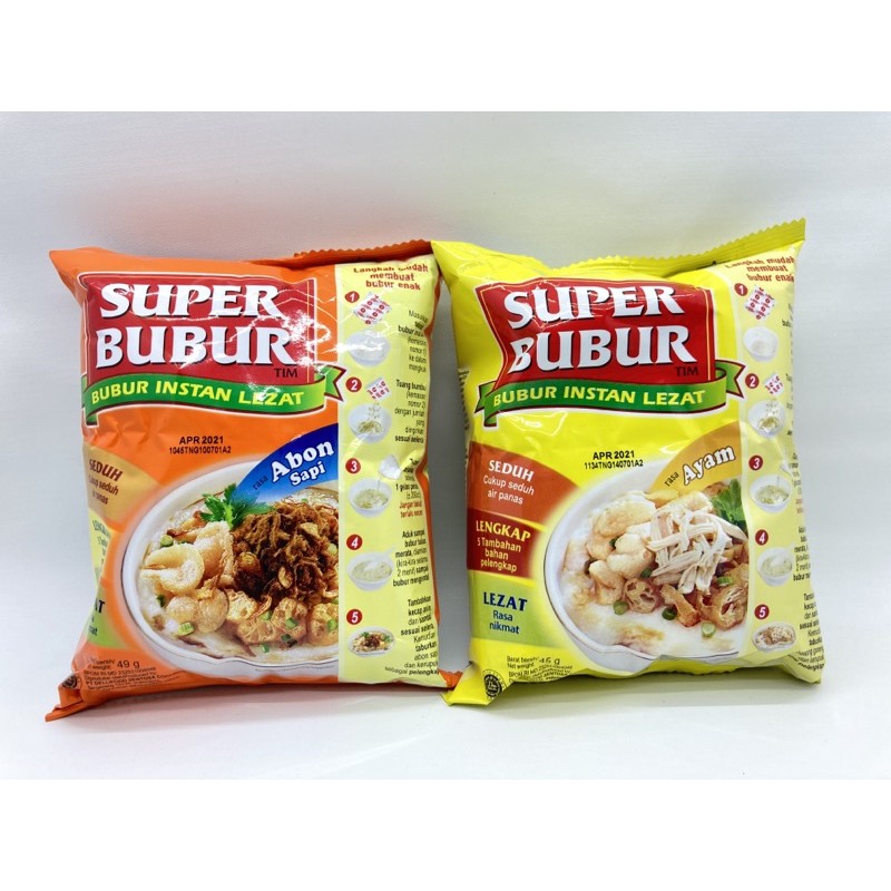 Jual Super Bubur BUBUR INSTAN PACK 5x46gr All Varian | Shopee Indonesia