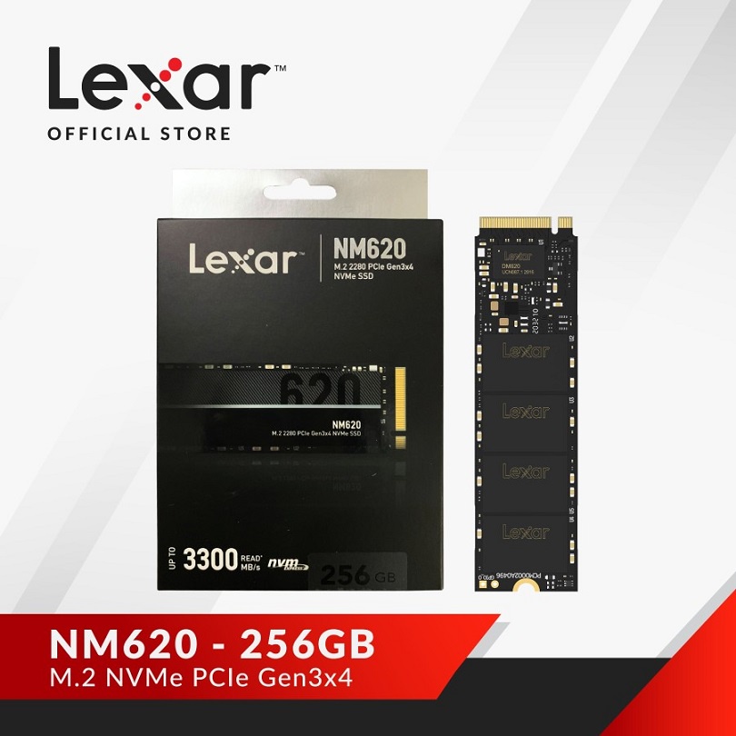 Jual Lexar SSD NM620 256GB M.2 2280 NVMe PCIe Gen3x4 3.300 Mb/s ...