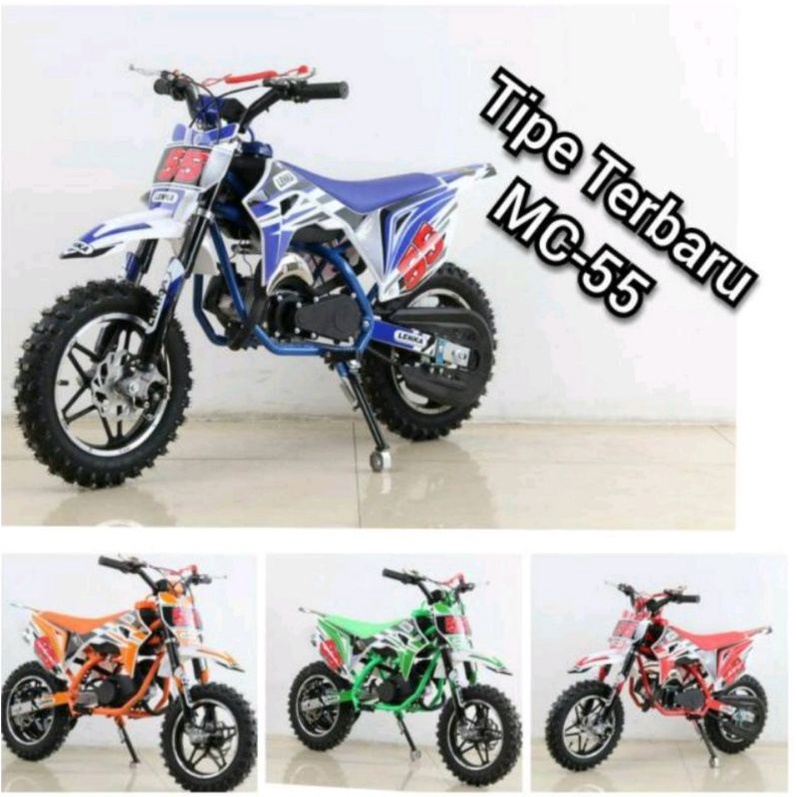 Jual Motor Cross Lenka MC55 Rangka KOKOH dan KUAT 50cc 2T Bensin Mini ...