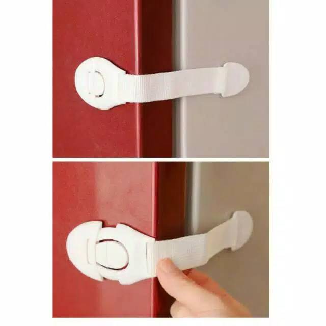 Jual [ADN] Pengaman Pengunci Lemari Laci Kulkas Drawer Safety Belt Lock ...