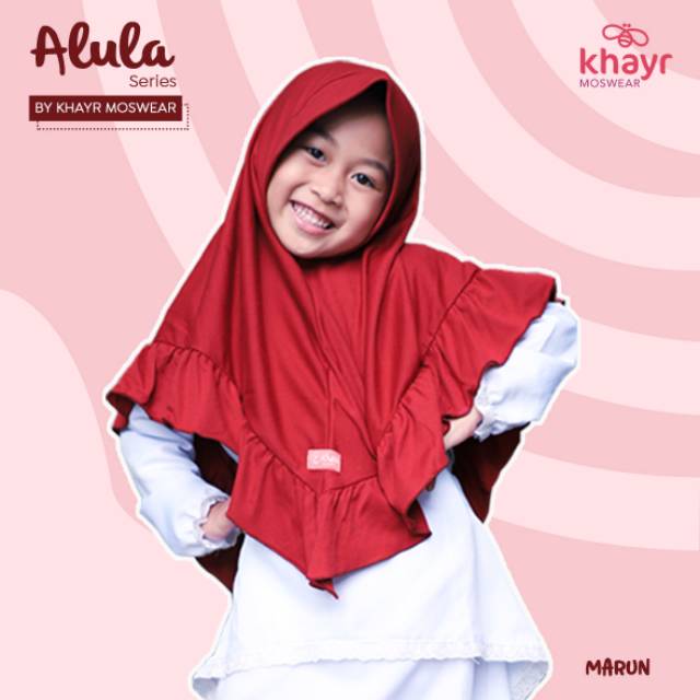 Jual Jilbab Alula kids Marun hijab alula anak khayr moswear | Shopee ...