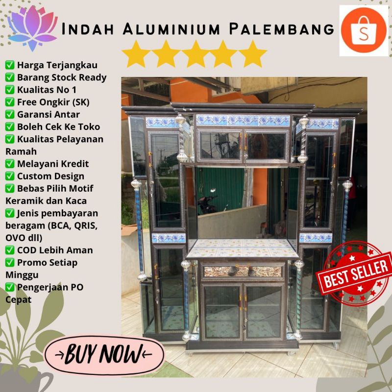 Jual MEJA TV BUFFET TV ALUMINIUM MURAH PALEMBANG | Shopee Indonesia