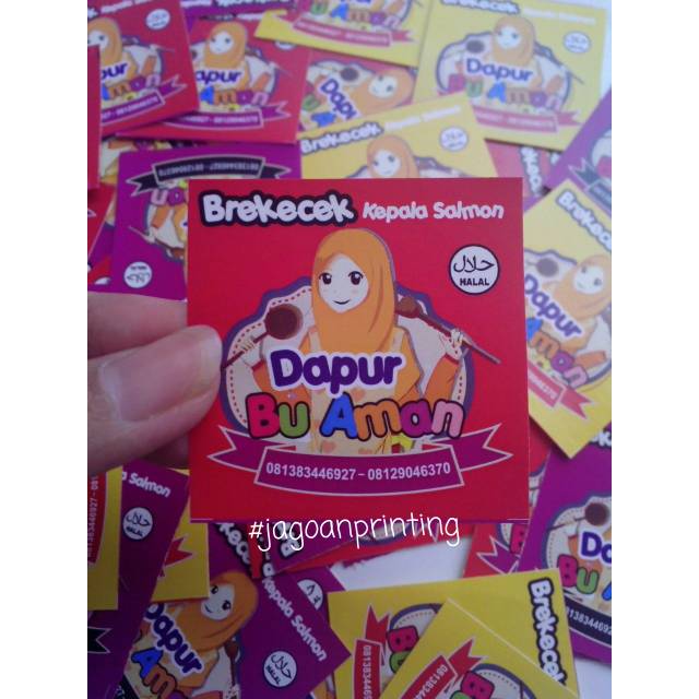 Jual STIKER LABEL PRODUK/STIKER KEMASAN/LABEL KEMASAN MAKANAN BENTUK ...