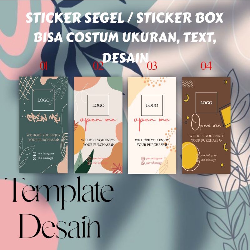 Jual STICKER SEGEL KEMASAN STICKER BOX STICKER OLSHOP | Shopee Indonesia