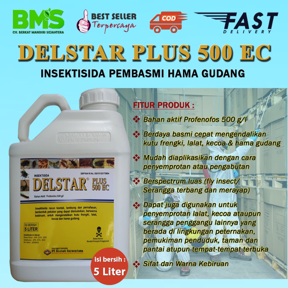 Jual DELSTAR PLUS 500 EC Insektisida Pembasmi Hama Gudang, Hama ...