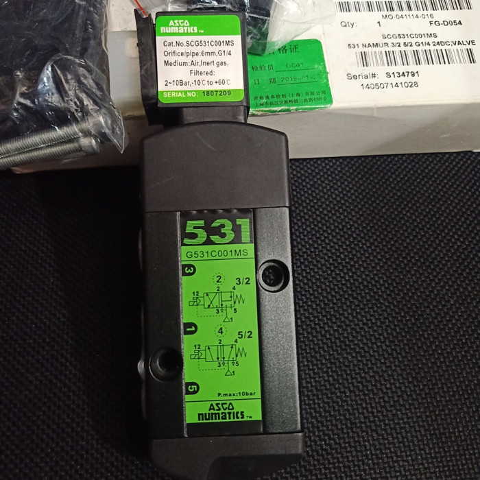 Jual ASCO Solenoid valve actuator namur type SCG531C001MS (5/2-3/2-1/4 ...