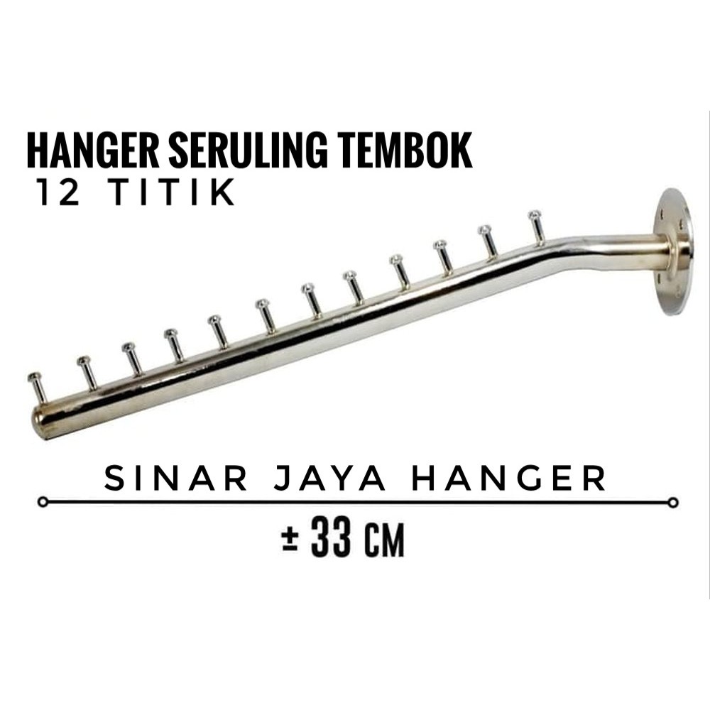 Jual Hanger suling tembok 12 titik Gantungan baju Display toko | Shopee ...