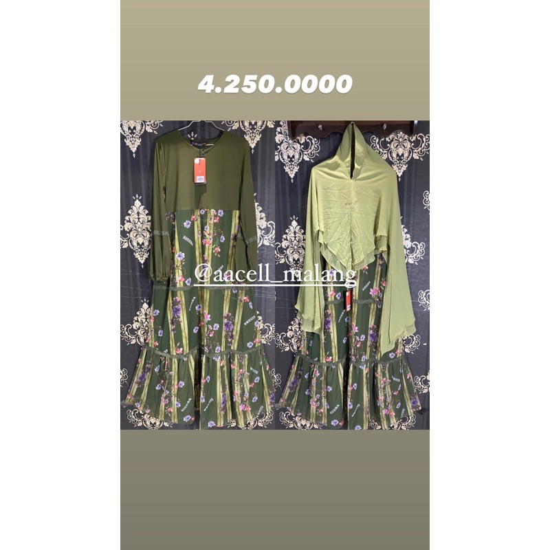 Jual Sisesa Dress arijah army green nwt Sisesa Dress Sisesa | Shopee ...