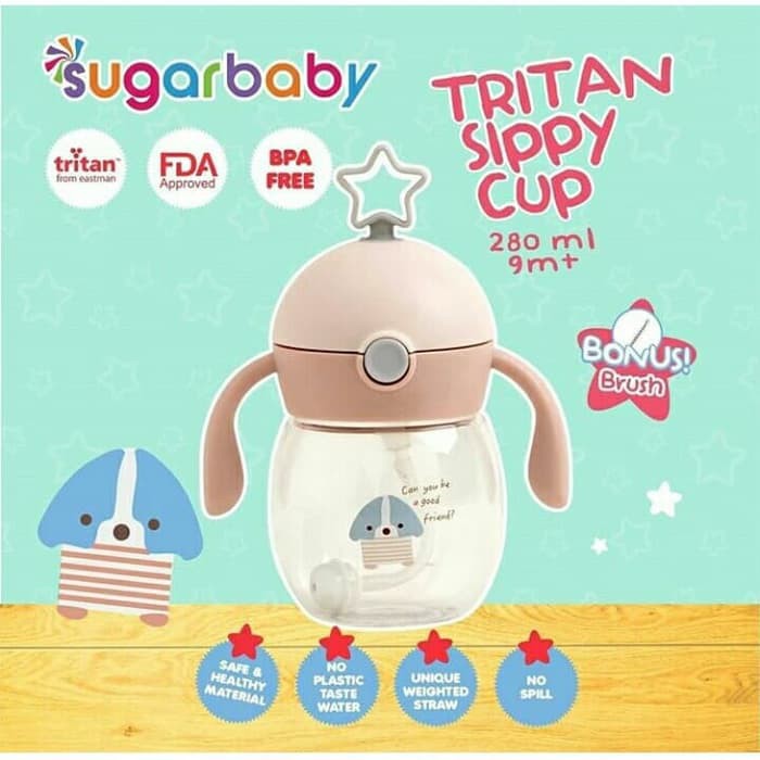 Jual Sugar Baby - Tritan Sippy Cup Star 270ml (Botol minum) | Shopee Indonesia