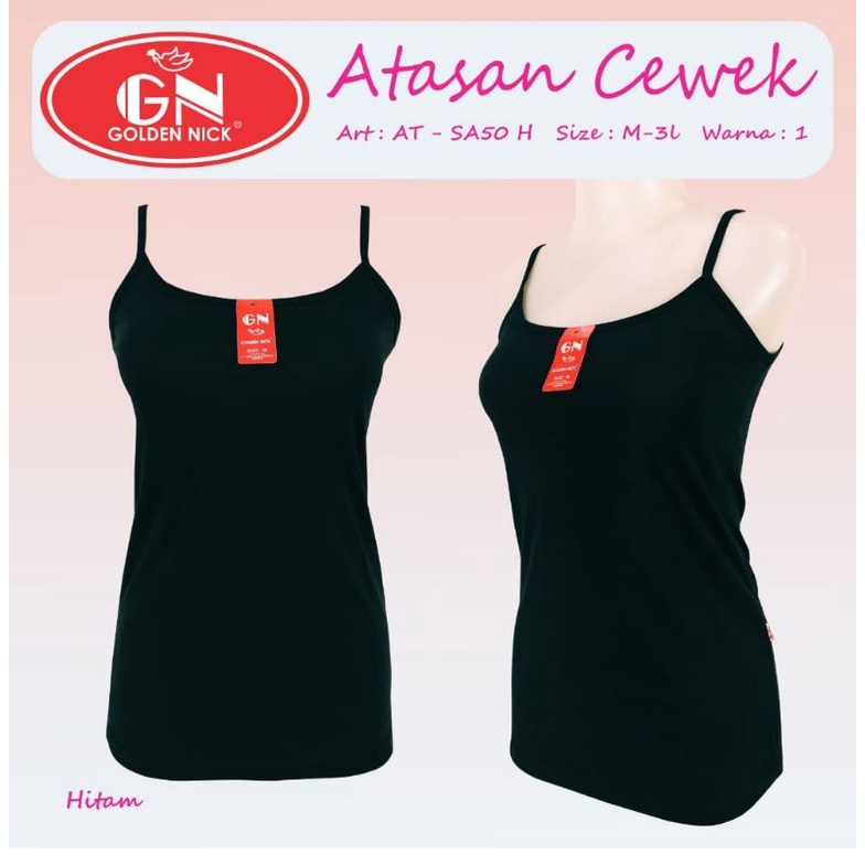 Jual (GROSIR) TENGTOP HITAM GOLDEN NICK,ATASAN TALI KECIL TALI LEBAR ...