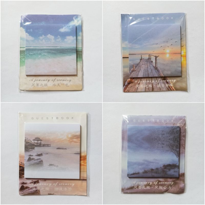 Jual 30 Lembar Sticky Notes Pemandangan unik untuk Journal | Shopee ...