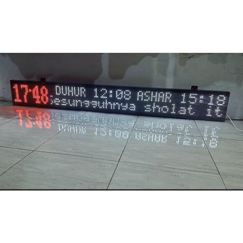 Jual Jam sholat running text 163 cm x 20cm ( 5 modul/ panel) | Shopee ...