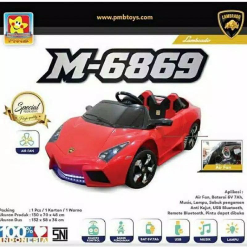Jual Mobilan Aki Anak/ Mobil Aki PMB M-6869 Lambrado Manual Dan Remote ...
