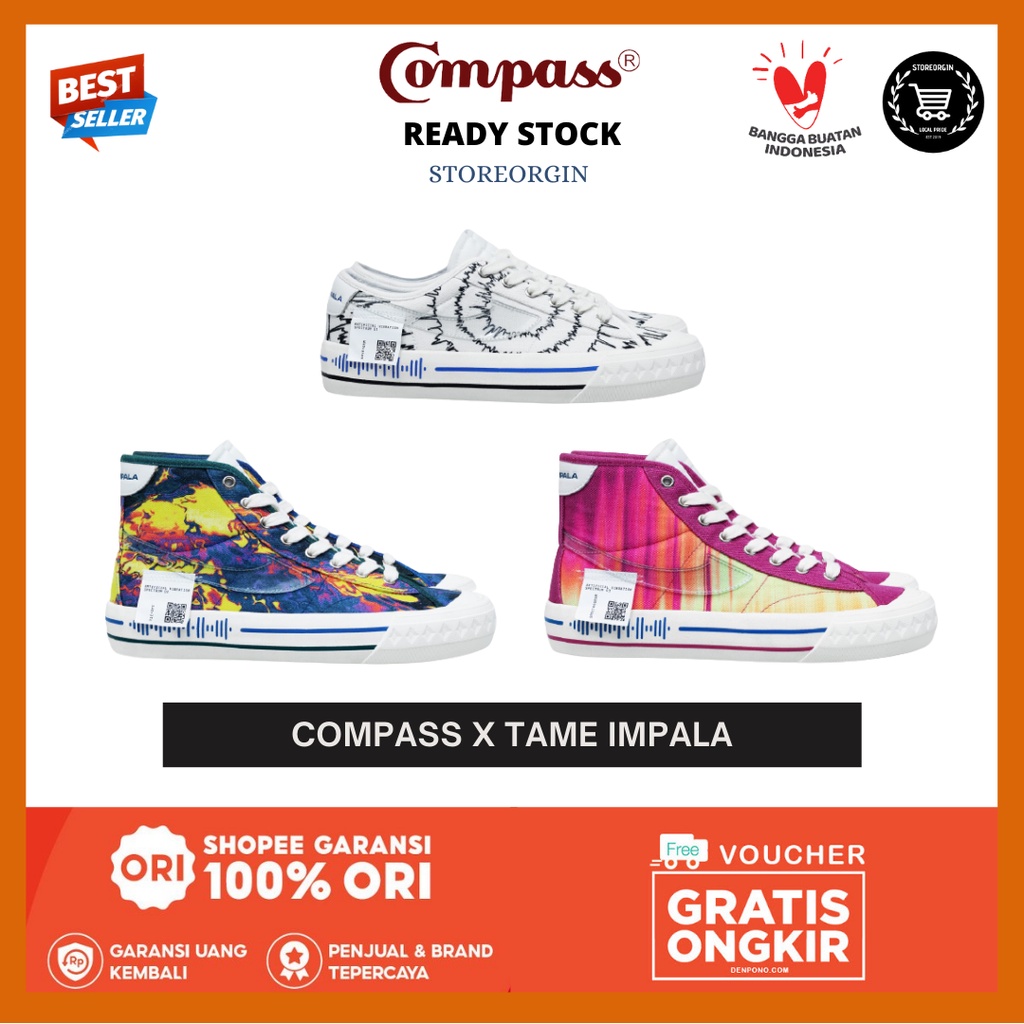 Jual SEPATU COMPASS X TAME IMPALA SPECTRUM SIZE 36-43 (WAVEFORM / TIE ...