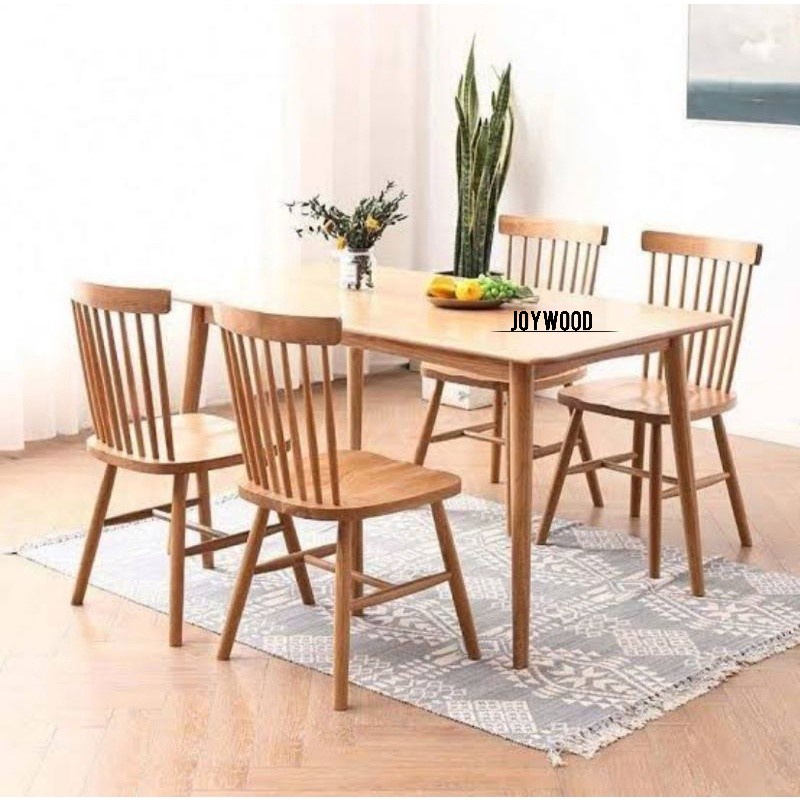 Jual Joywood set meja makan/ dinning table set/ set meja makan kursi makan/ set meja kursi makan ...
