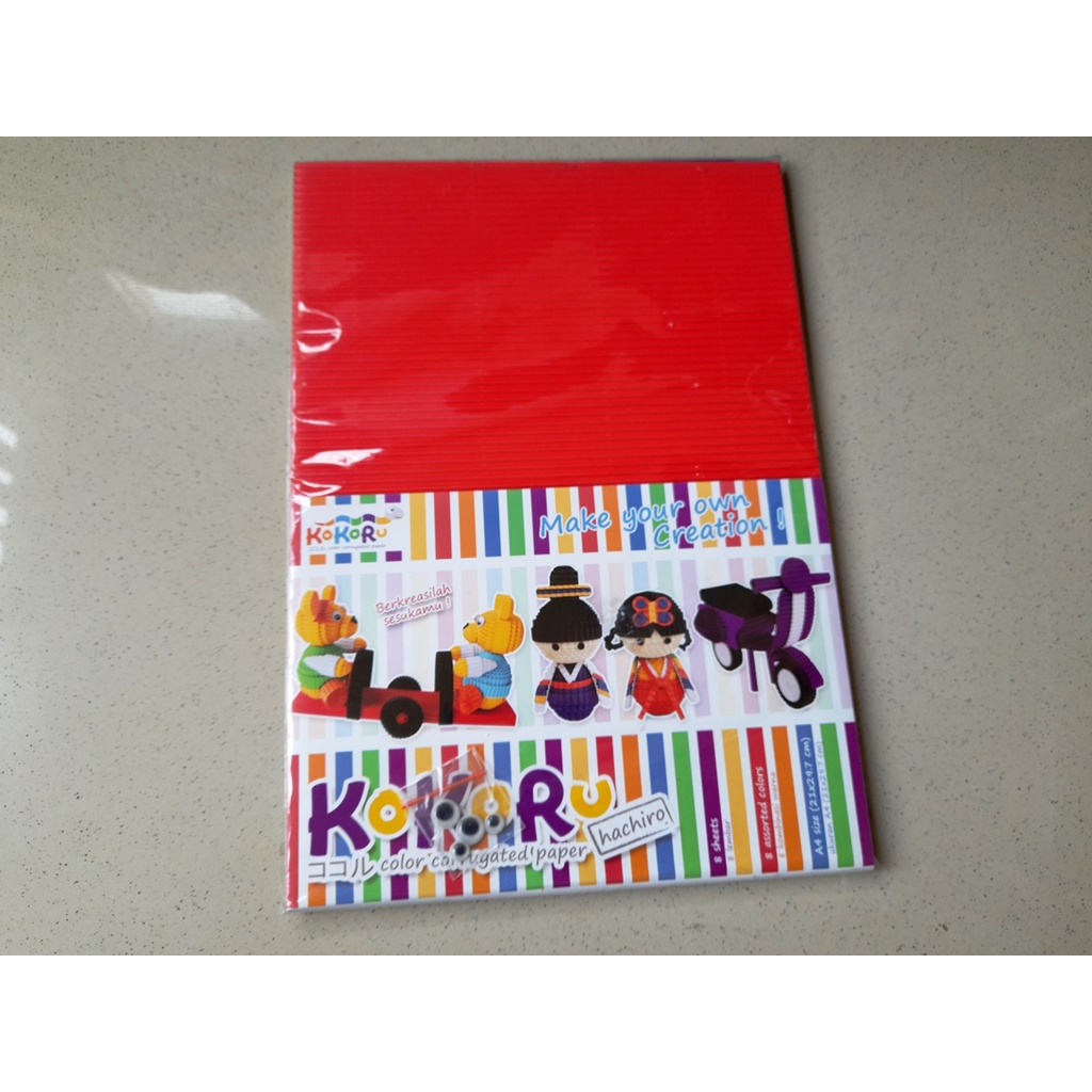 Jual Kertas Kokoru A4 Color Corrugated Paper Kreativitas | Shopee Indonesia
