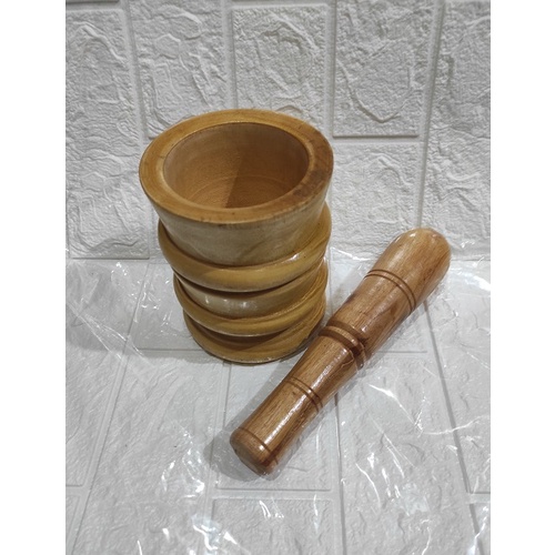 Jual lumpang kayu / cobek kayu /alat tumbuk ukuran besar/lumpang kayu ...