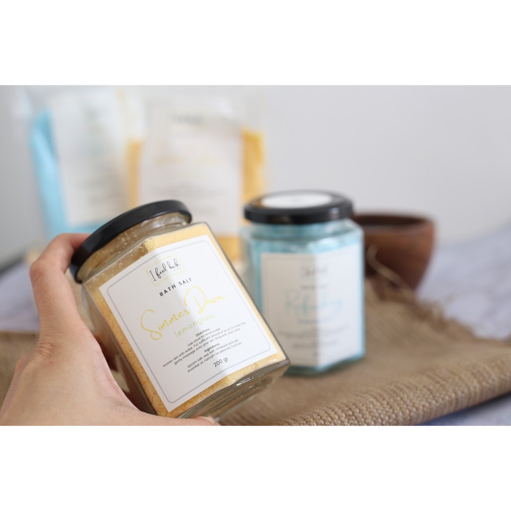 Jual Bath Salt in Jar 200gr / Garam Mandi Kaki/ Epsom/ Detox/ Himalayan ...