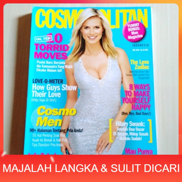 Jual Majalah COSMOPOLITAN Mei 2005 HEIDI KLUM Langka | Shopee Indonesia