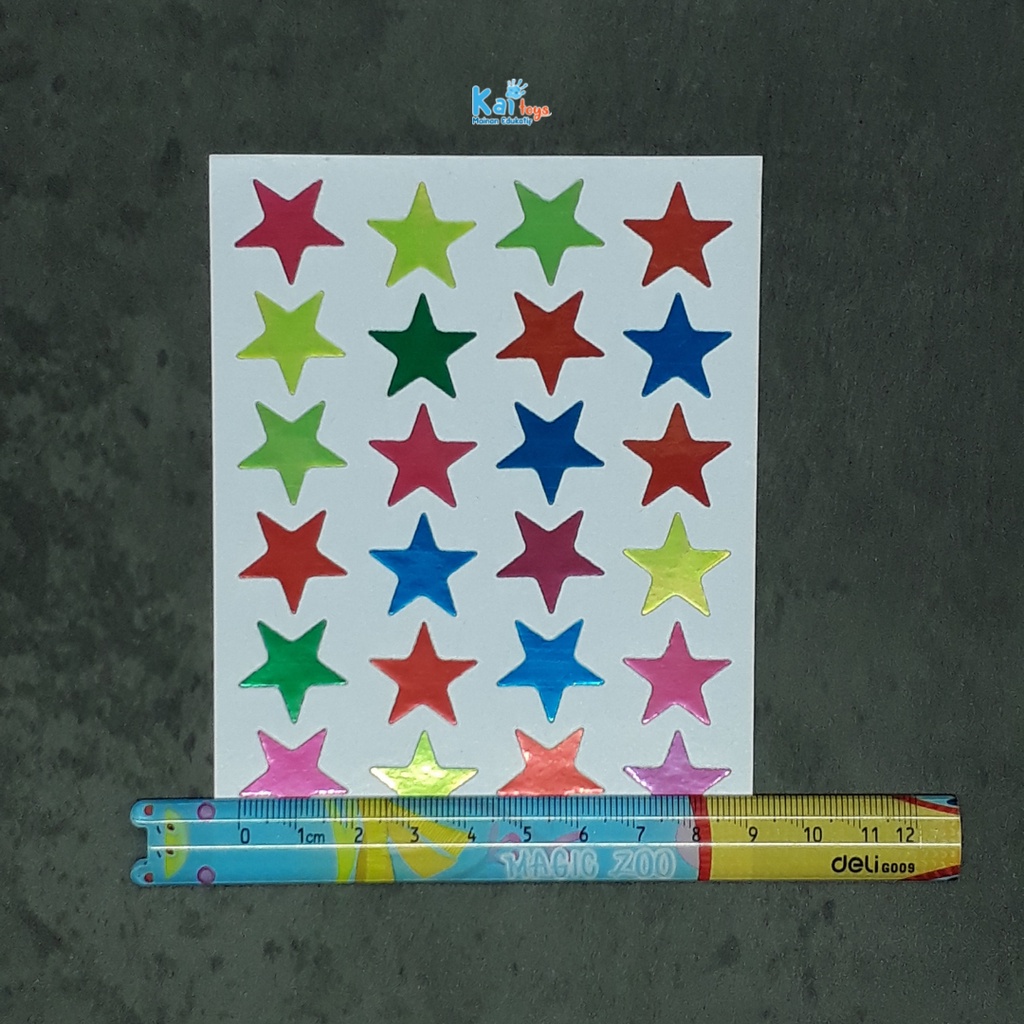 Jual Stiker Bintang Gold / Colorful Reward Sticker Anak 1 Lembar Silver ...