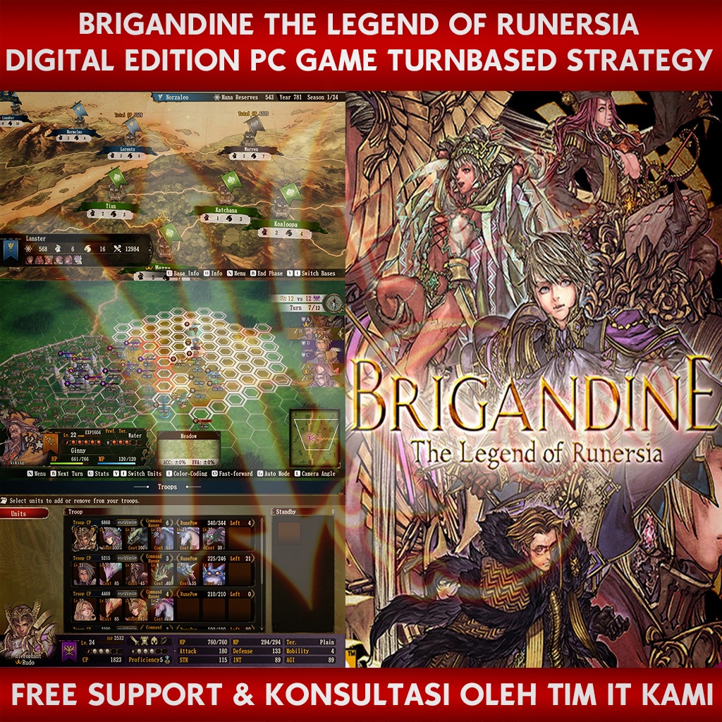 Jual BRIGANDINE THE LEGEND OF RUNERSIA | TURN BASED STRATEGY | GAME PC ...