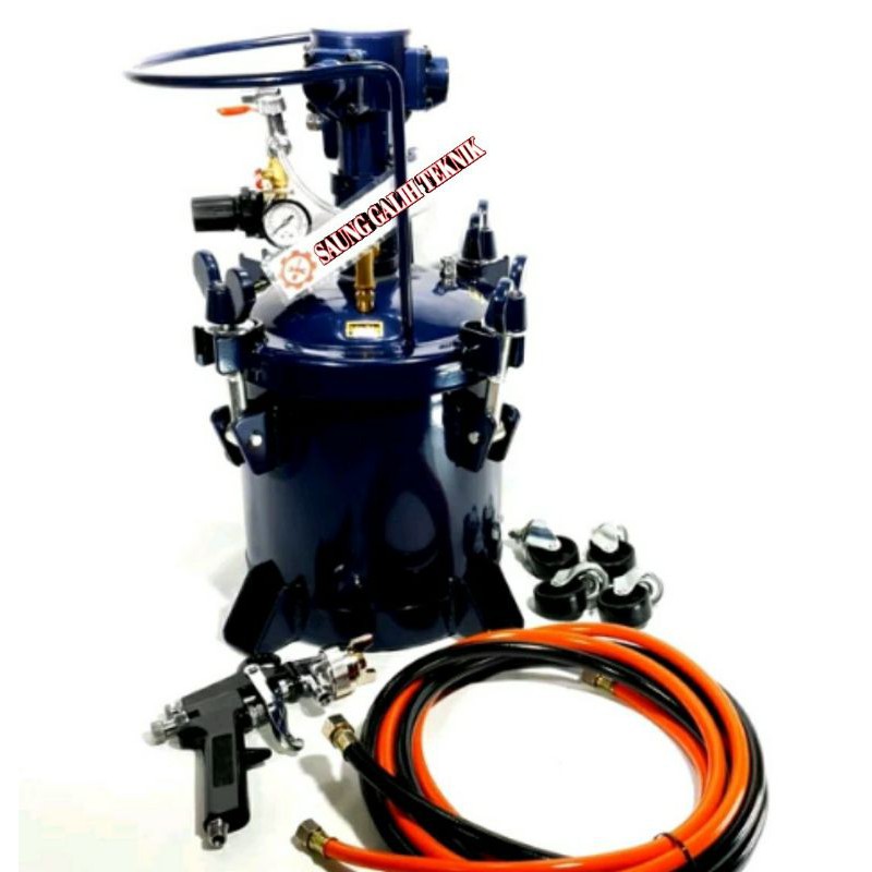 Jual alat pengaduk cat 10 liter paint pot pressure paint tank 10 litter ...