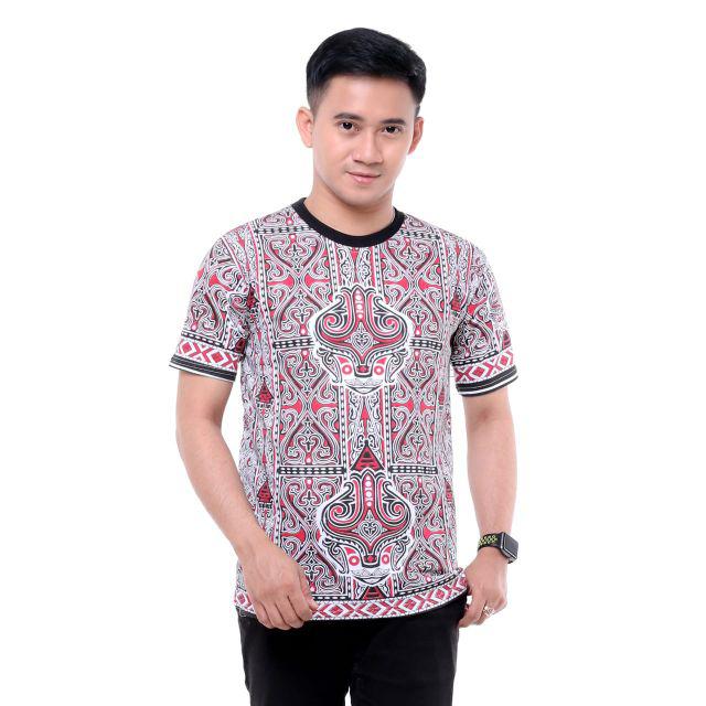 Jual Kaos batik gorga || kaos polo || kaos etnik || kaos full print ...