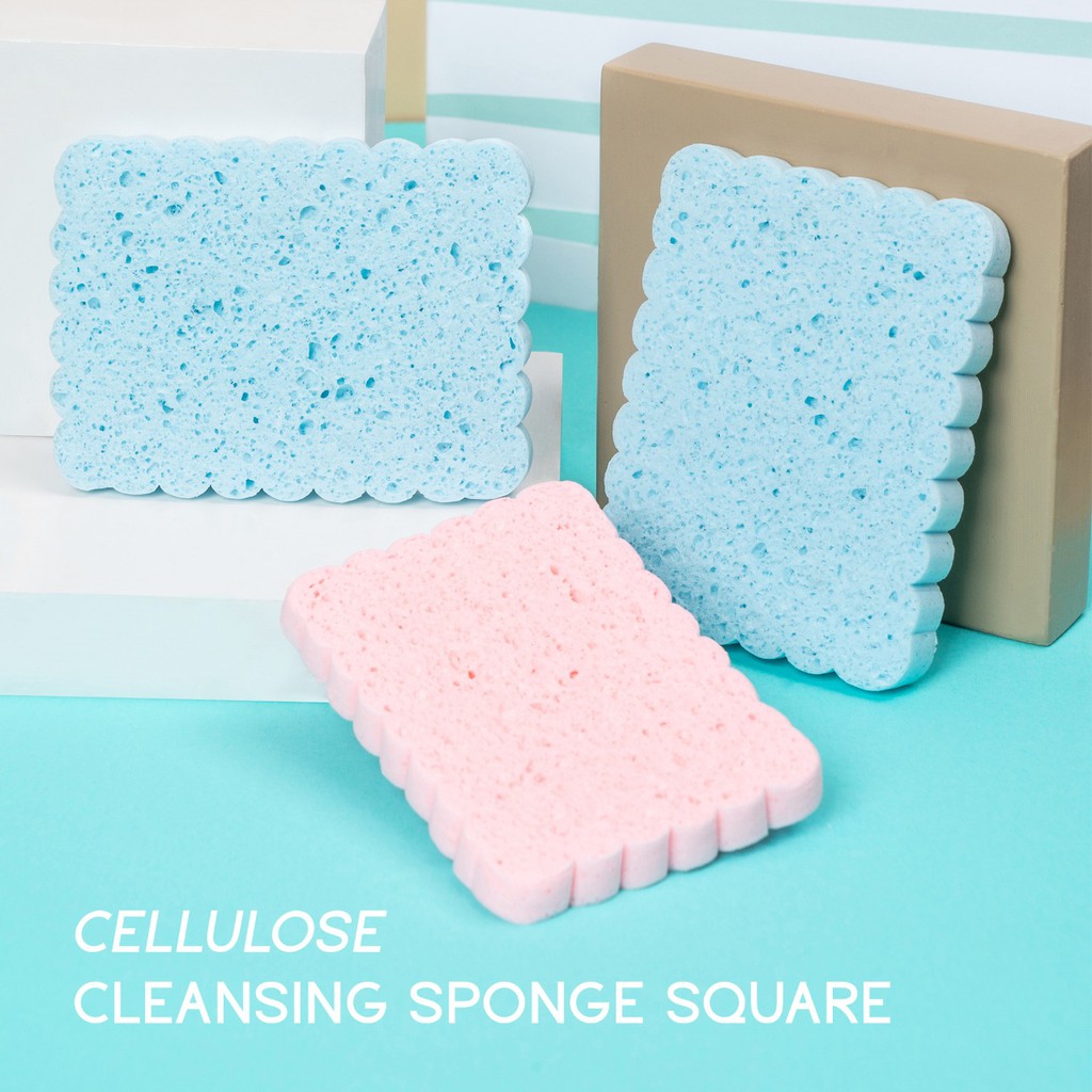 Jual BEAUTY GLAMFIX Squared Cellulose Cleansing Sponge / Spon Pembersih ...