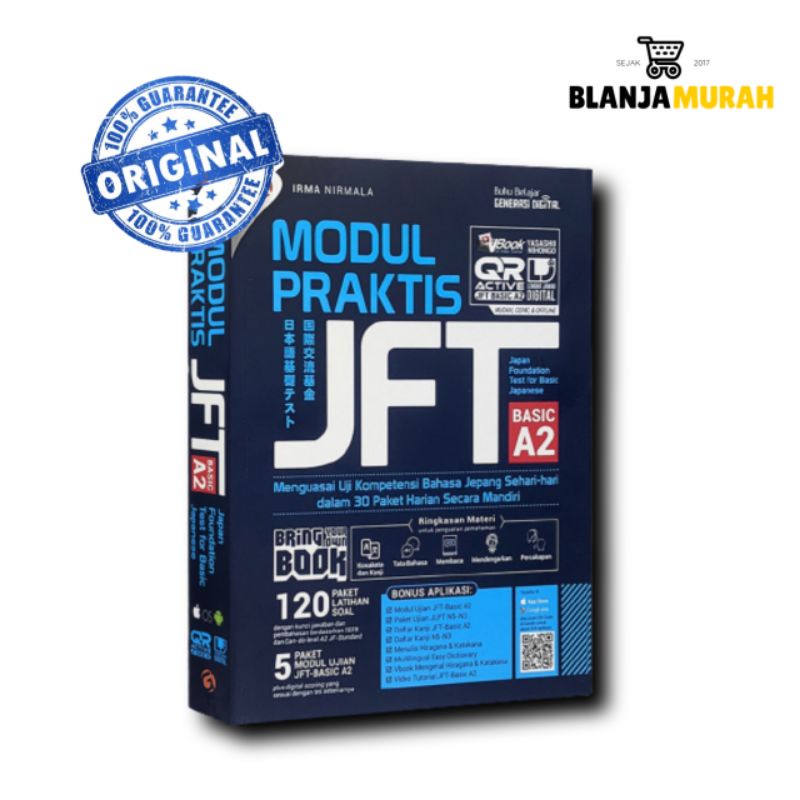 Jual BUKU BAHASA JEPANG UJI KOMPETENSI MODUL PRAKTIS JFT BASIC A2 | Shopee Indonesia