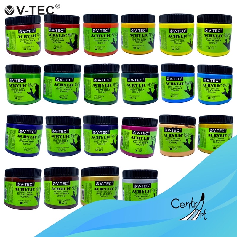 Jual vtec acrylic paint cat akrilik vtec 500ml 22 warna | Shopee Indonesia