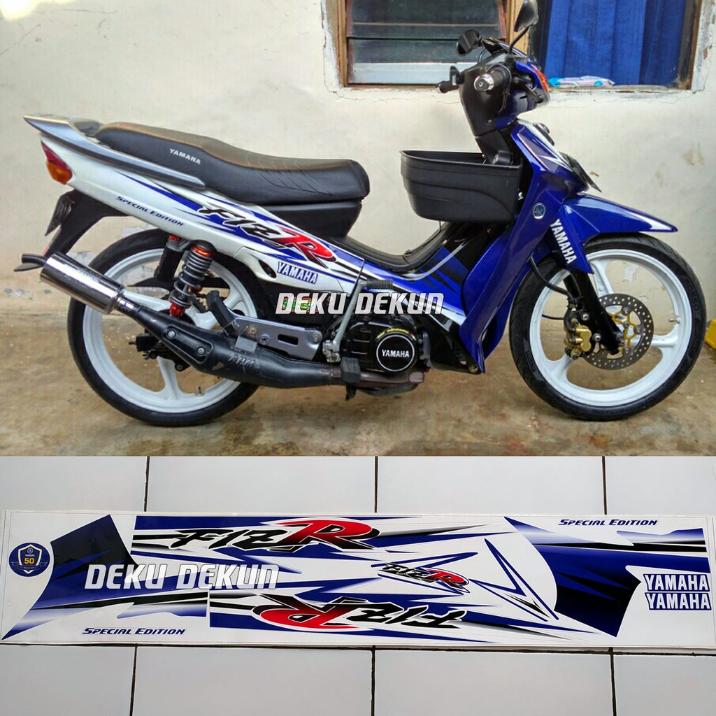 Jual stiker striping f1zr fizr f1z r variasi biru putih tahan vernis ...