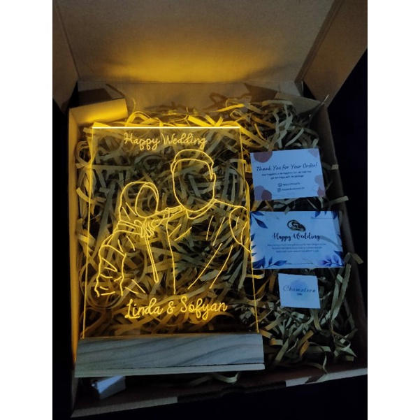 Jual A5 | Stand akrilik LED | akrilik LED | stand LED | Hadiah Kado ...