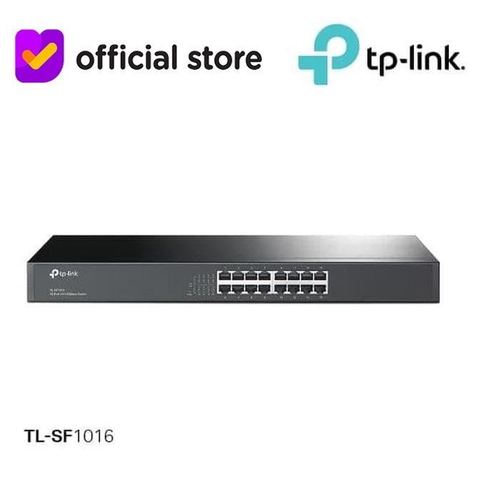 Jual TP-LINK TL-SF1016 16-PORT 10/100MBPS RACKMOUNT SWITCH SF1016 ...
