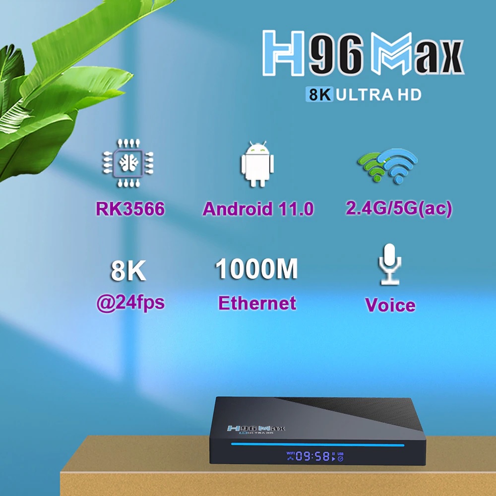 Jual H96 MAX RK3566 - Android 11 Smart TV Box 8K UHD - Media Player Set ...