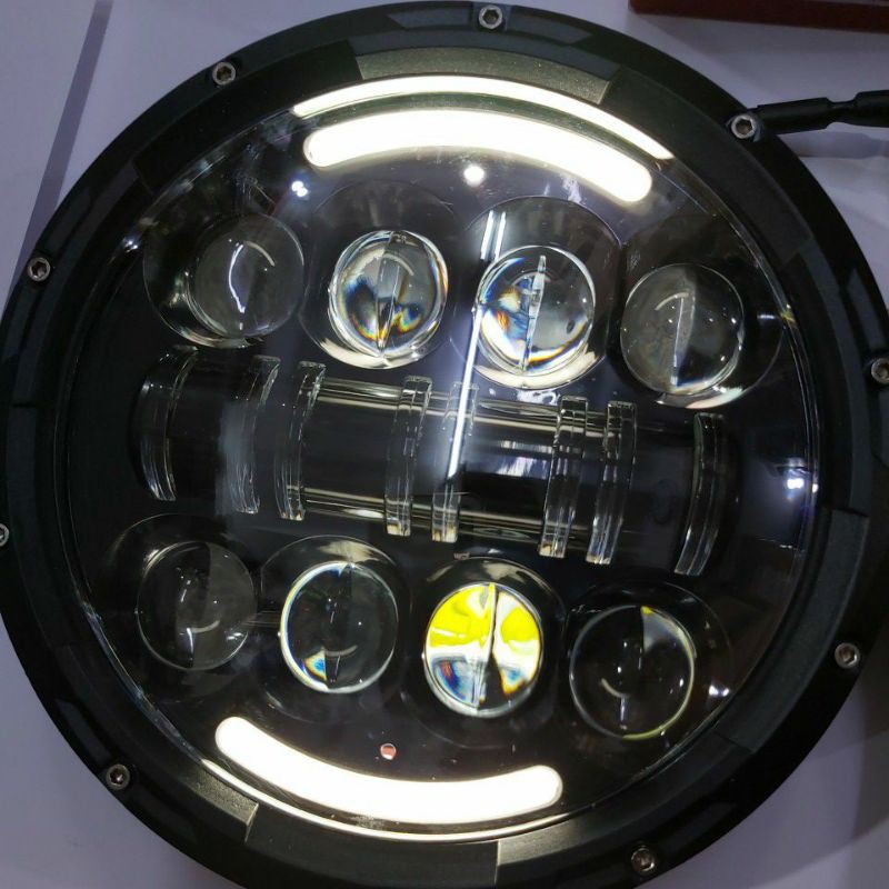 Jual LAMPU BULAT 7 Inch Dot Sae 16 Led Hi Lo Led Fog Lamp 40W Headlamp ...