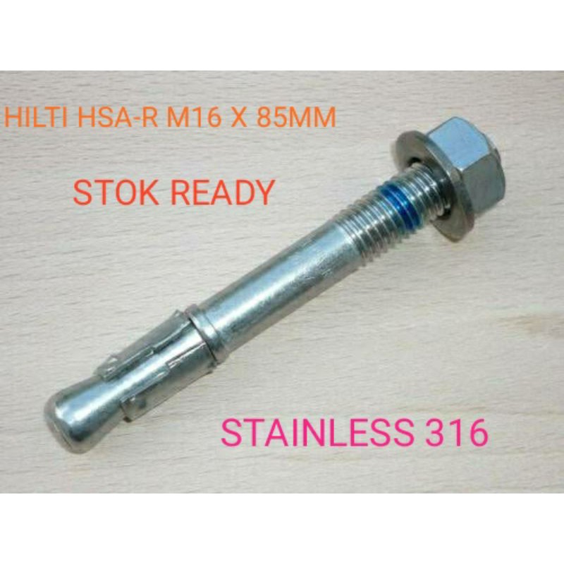 Jual HILTI DYNABOLT DINABOLT TRUBOLT ANCHOR HSA-R M16 X 102MM SUS 316 | Shopee Indonesia