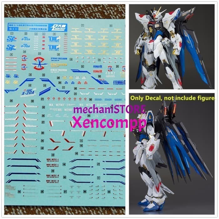 Jual Water Decal MG Strike Freedom ver Metalbuild by DL MODEL | Shopee ...