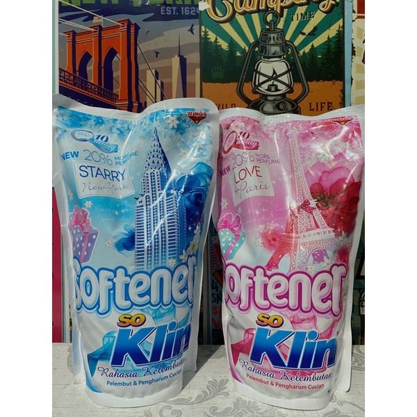Jual So Klin Softener love in paris & Starry new york 900 ML | Shopee ...